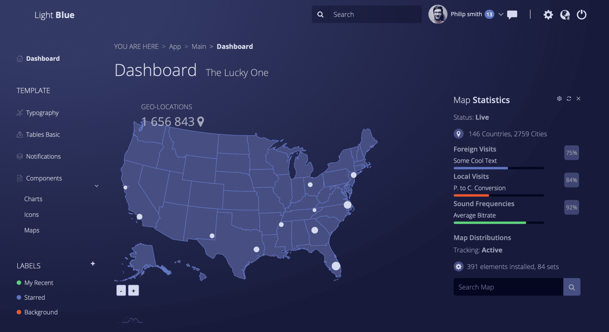 Free Light Blue React Admin Template is Released - Flatlogic Blog