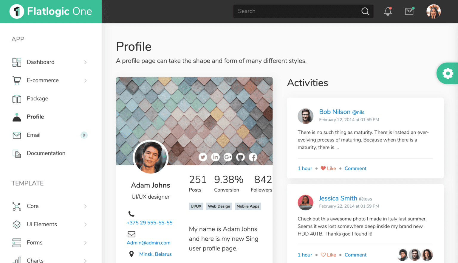 Flatlogic One React Admin Dashboard Template Full is Released ...