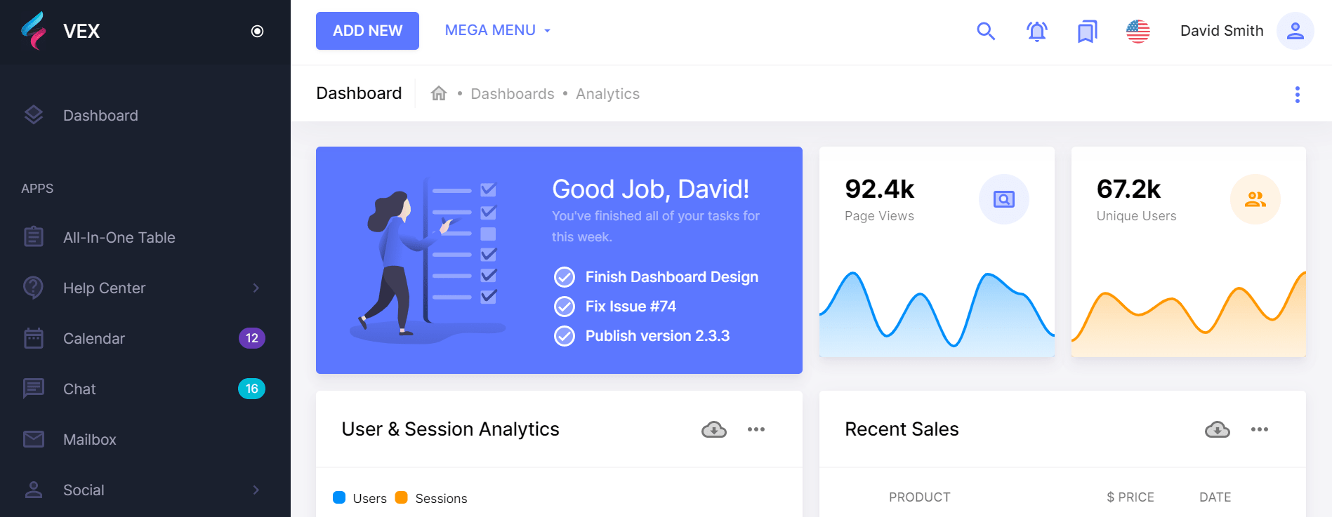 Top 10 Angular Material Admin Dashboard Templates - Flatlogic Blog